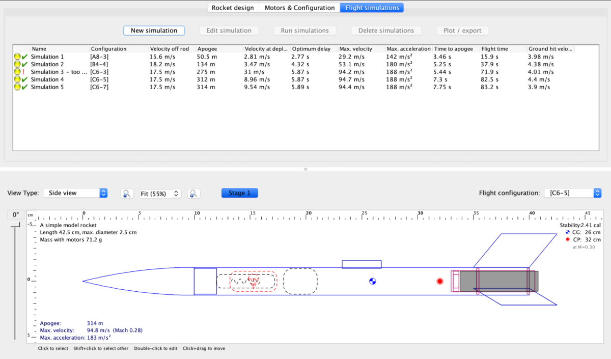 Basic Flight Simulation Openrocket Wiki
